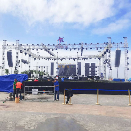 Outdoor Concert Aluminum Square Stage Truss Structure With Event Tent ...