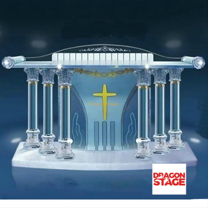 Acrylic Glass Lectern Customized with Company Logo Glass Pulpit Designs ...