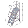 600mm Wide Aluminum Lightweight Mobile Working Platform Staging with ...