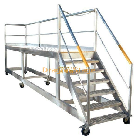 Aluminum Mobile Multi- Functional Step Ladder with Working Platform ...