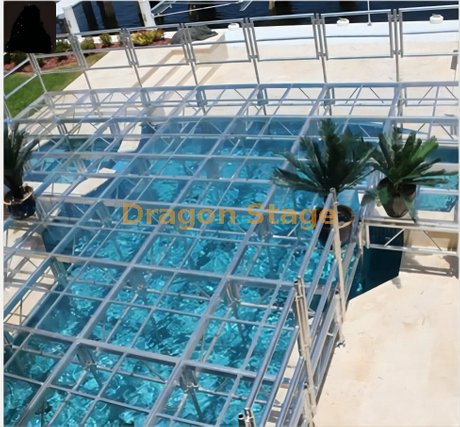 Acrylic Glass Transparent Pool Stage Platform 40.26x14.64m High 1.2m ...