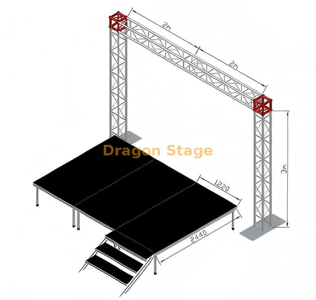 Small DJ Light Stage Truss Stands 4x3m from China manufacturer - DRAGON ...
