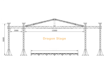 Aluminum Truss Stage Roof Truss System 15x10x8m from China manufacturer ...