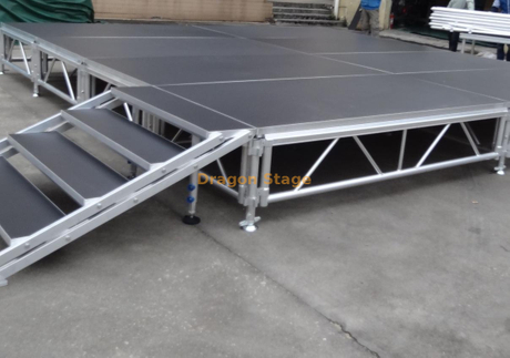 Aluminum Portable Stage Platform Outdoor 14x7m with 2 Stairs from China ...