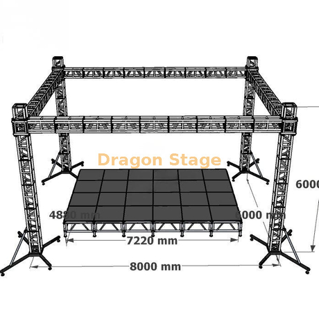 Layher Stage with Frame Truss System 8x6x6m from China manufacturer ...
