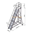 600mm Wide Aluminum Lightweight Mobile Working Platform Staging with ...