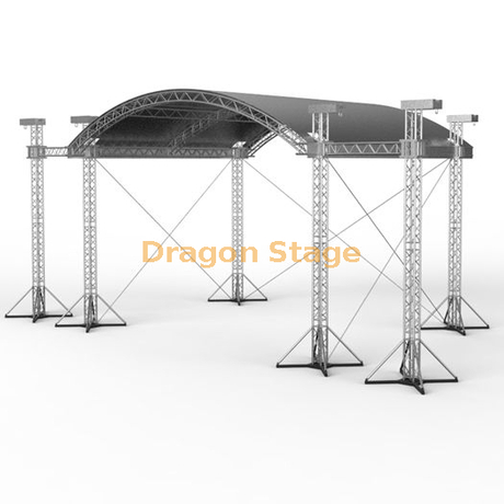 Roof Stage Truss System Aluminum Lighting Stage Used Curved Roof Truss ...