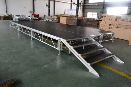 Aluminum Mobile Portable Stage Sizes for Concert 12x5m with 2 Stairs ...
