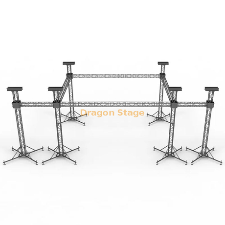 Indoor Live Music Stage Setup Truss Stage 6x6x6m with Line Array Truss ...