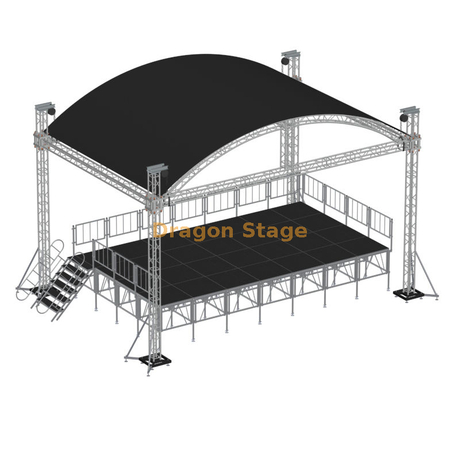 Aluminum Custom Arched Roof Truss Stage for Event Party 7x5x7m from ...