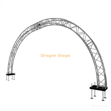 Curved Arch Truss Entrance Gate System with Steel Bases (Aluminum ...