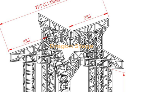 2m Star Truss System And Star Shape Aluminum Lighting Truss Design for ...