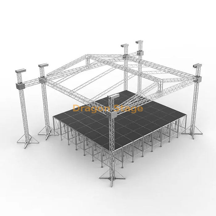 how to assemble aluminum event stage roof truss - DRAGON STAGE
