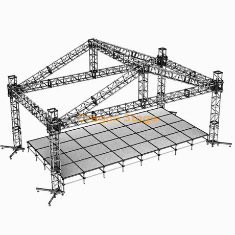 Custom Aluminum Pitch Roof Studio Truss Stage System Outdoor 6x6x4m ...
